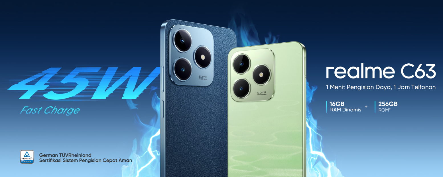 realme C63 diperkenalkan – Guna kamera 50MP, bateri 5000mAh dan pengecasan 45W - Fuzz.my