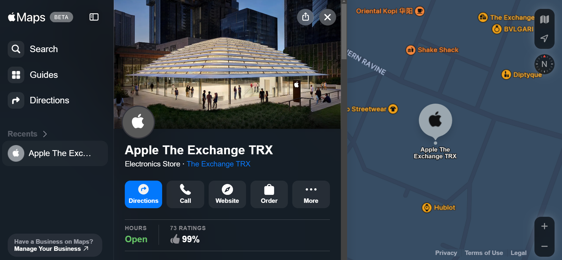 Apple Maps kini menyokong versi web - Fuzz.my