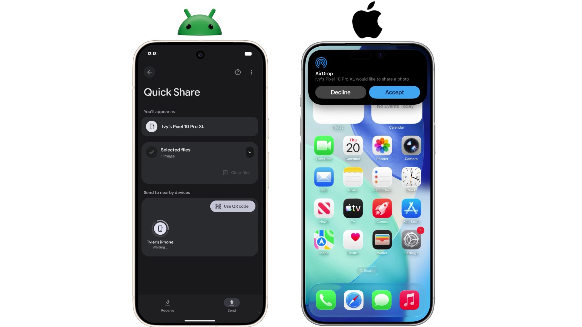 Cara AirDrop gambar dari iPhone ke Android - Fuzz.my